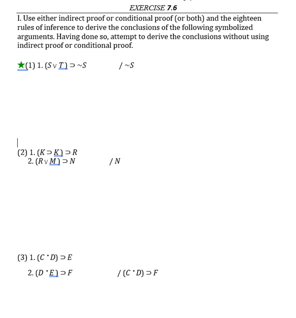 EXERCISE 7.6I. Use either indirect proof or | Chegg.com