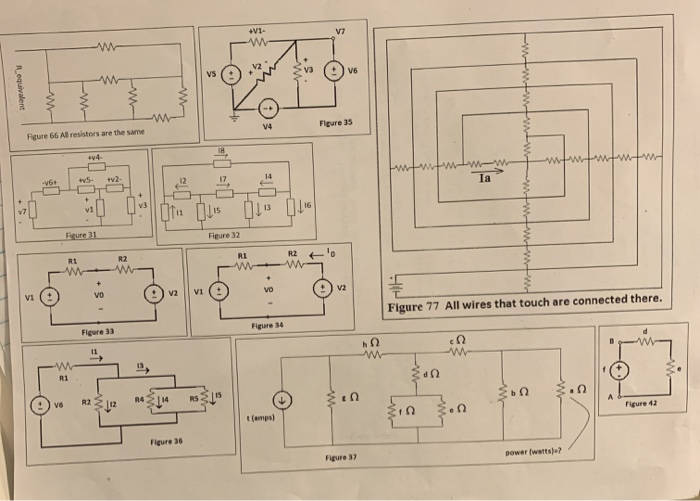 Solved 34) See Fig. 34. Given (volts and kOhms): Vi=9, | Chegg.com