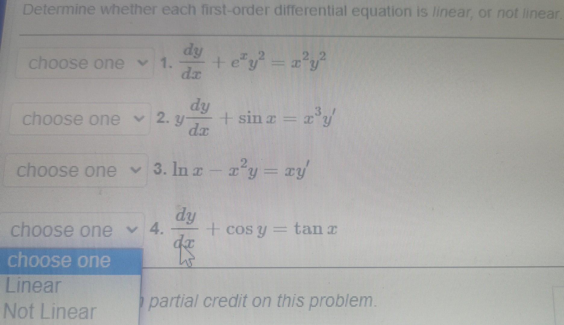 Solved Determine whether each first-order differential | Chegg.com