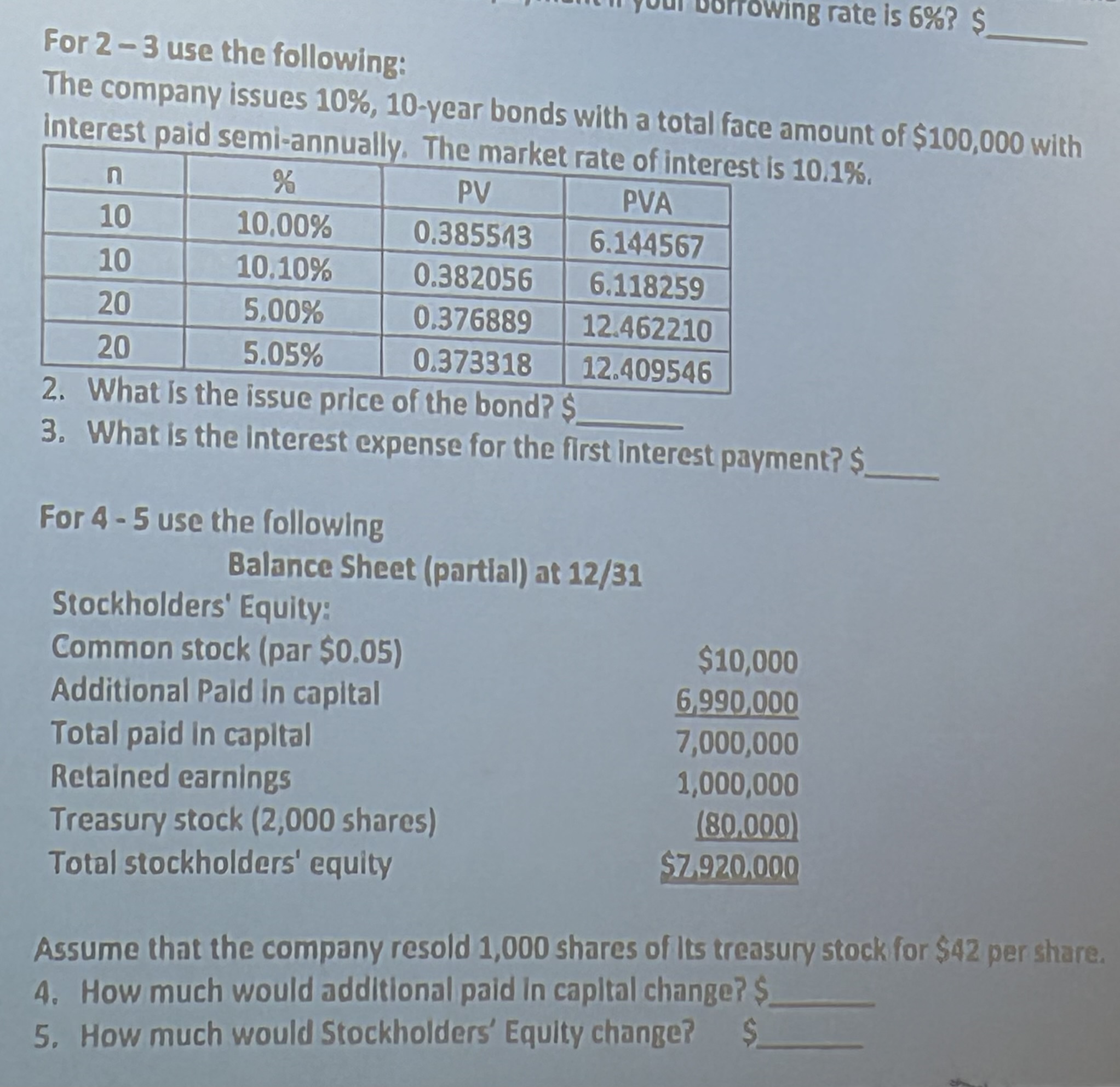 Solved For 2-3 ﻿use the following:The company issues | Chegg.com
