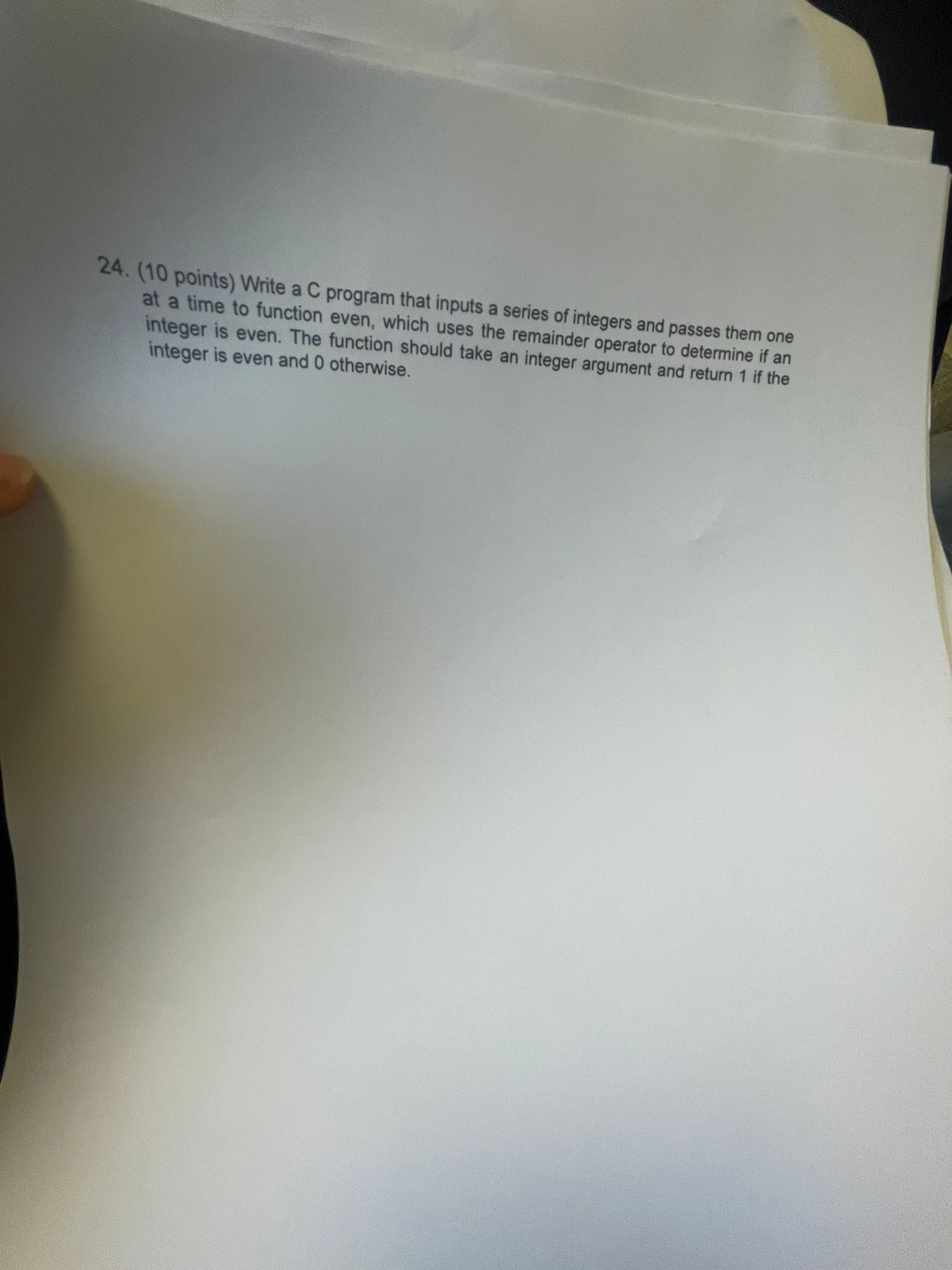 Solved (10 ﻿points) ﻿Write a C ﻿program that inputs a series | Chegg.com