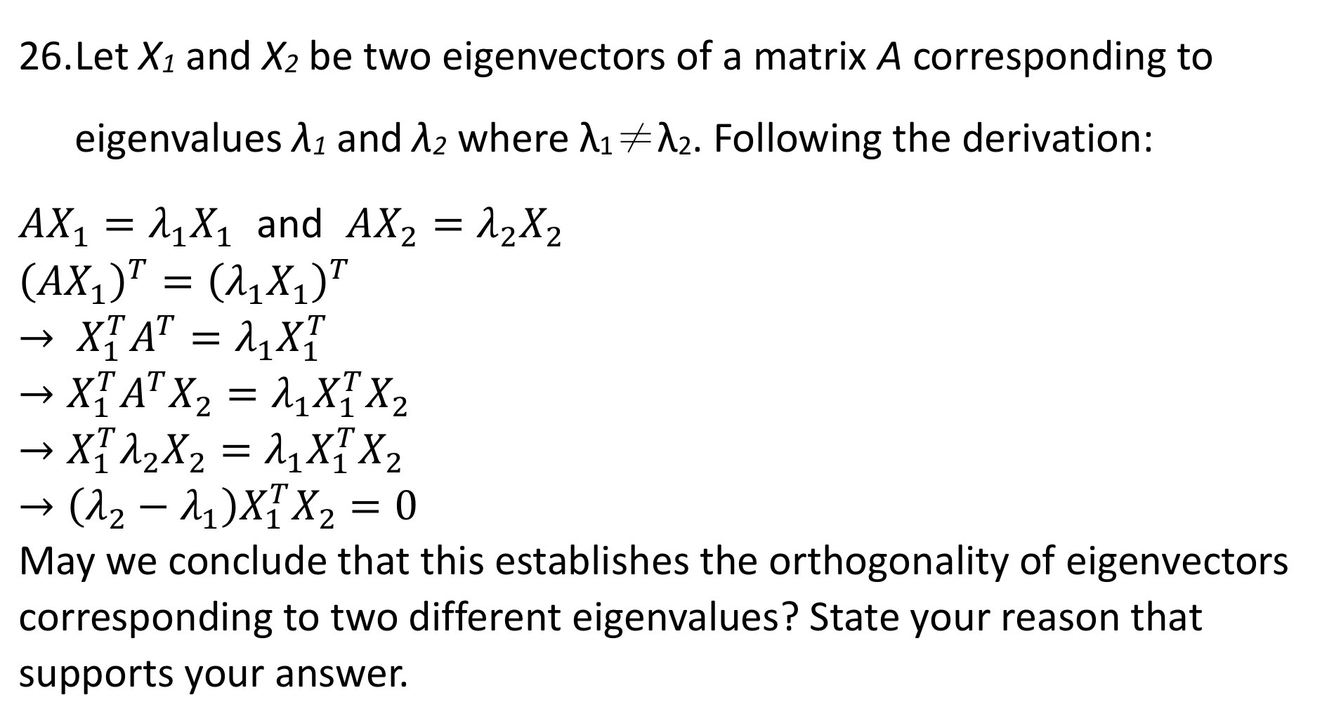 Solved Let x1 ﻿and x2 ﻿be two eigenvectors of a matrix A | Chegg.com