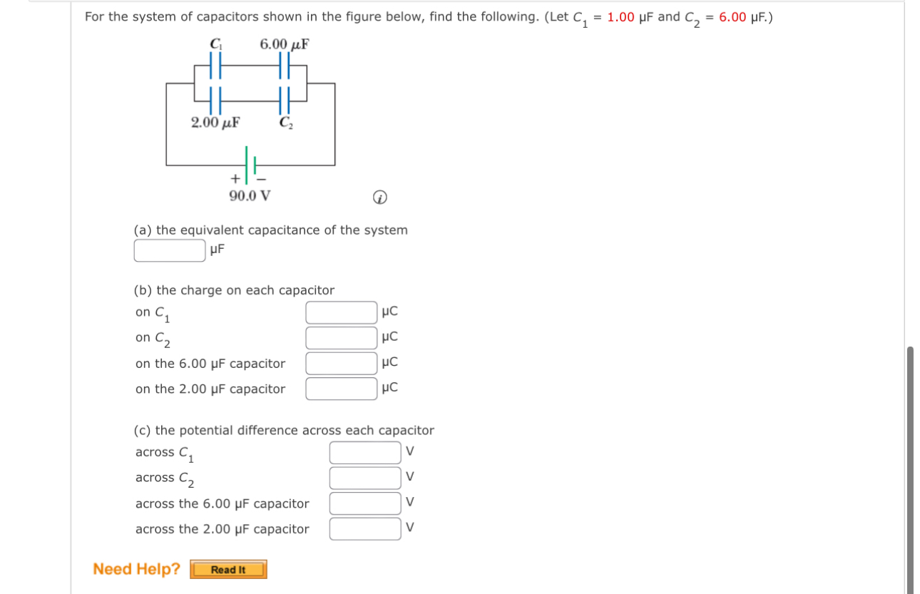 Solved For the system of capacitors shown in the figure | Chegg.com