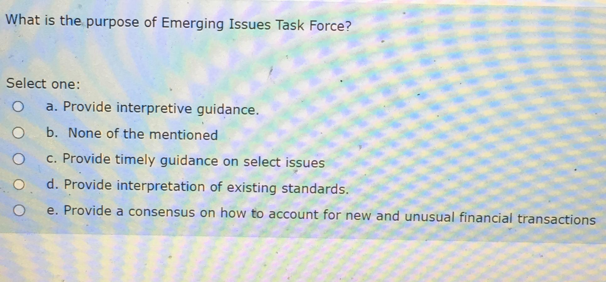 Solved What is the purpose of Emerging Issues Task | Chegg.com