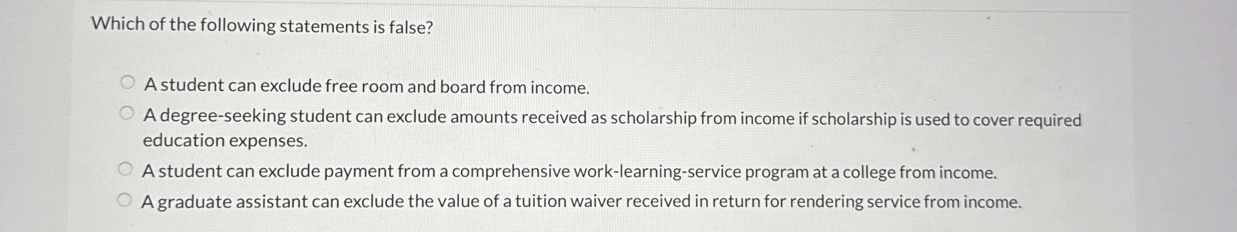 Solved Which of the following statements is false?A student | Chegg.com