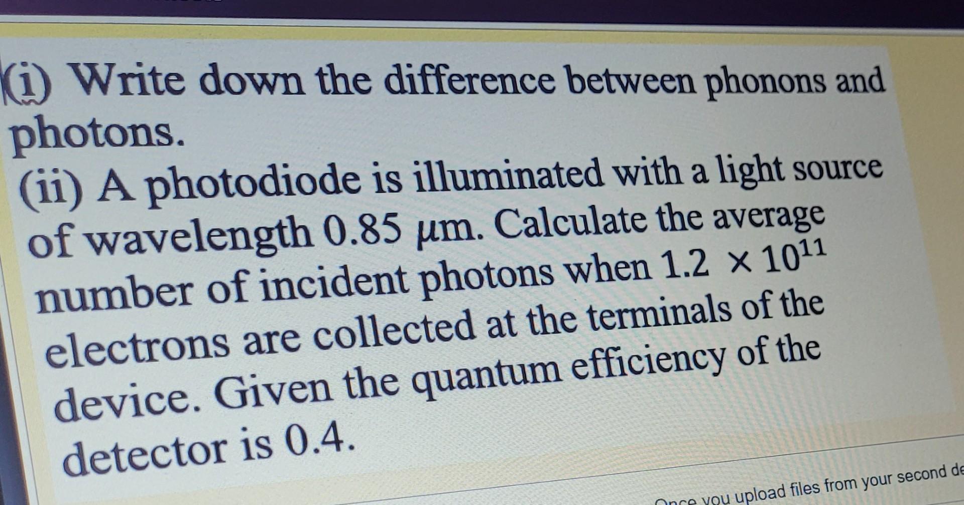 Solved ki) Write down the difference between phonons and | Chegg.com