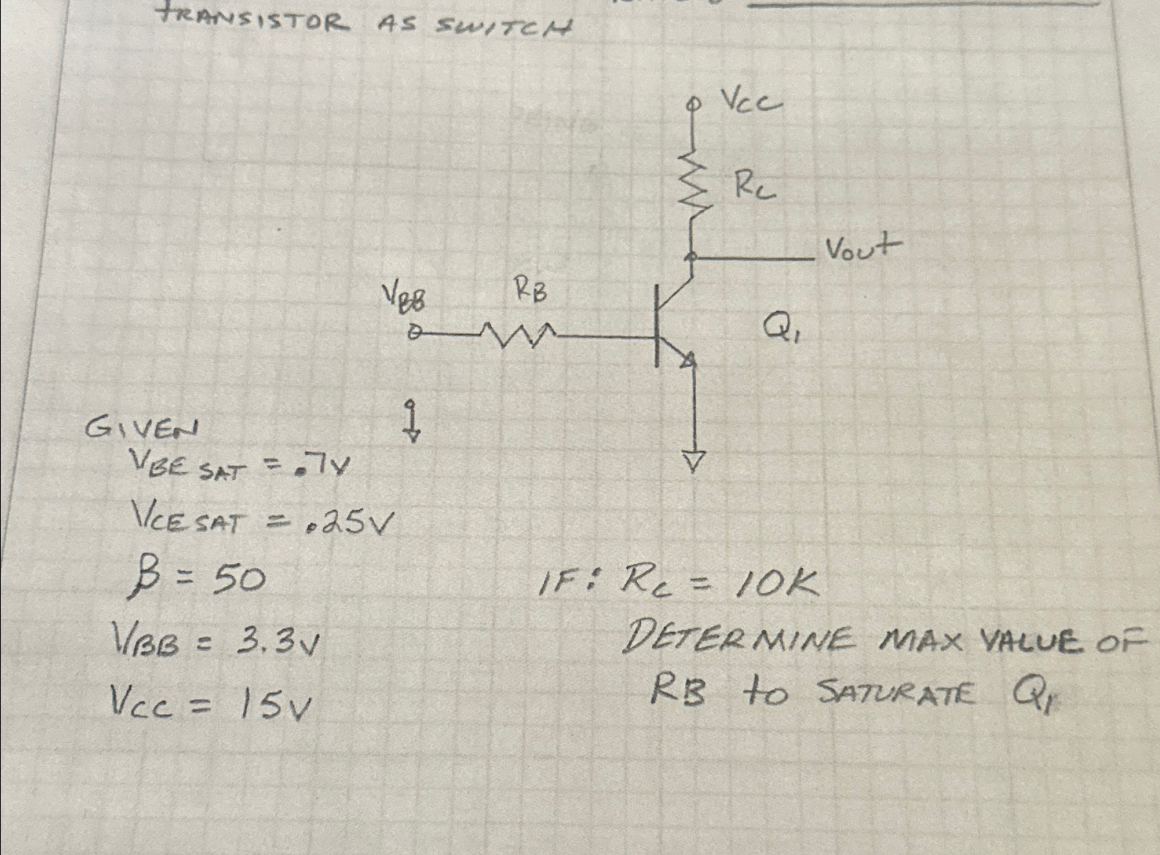 Solved TRANSISTOR AS | Chegg.com