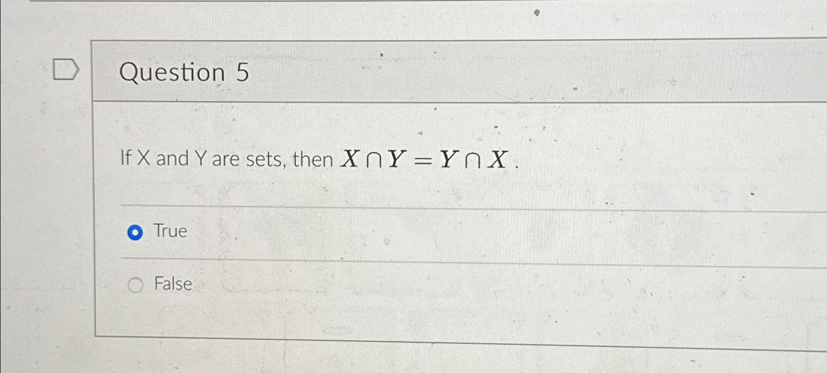 Solved Question 5If x ﻿and Y ﻿are sets, then | Chegg.com