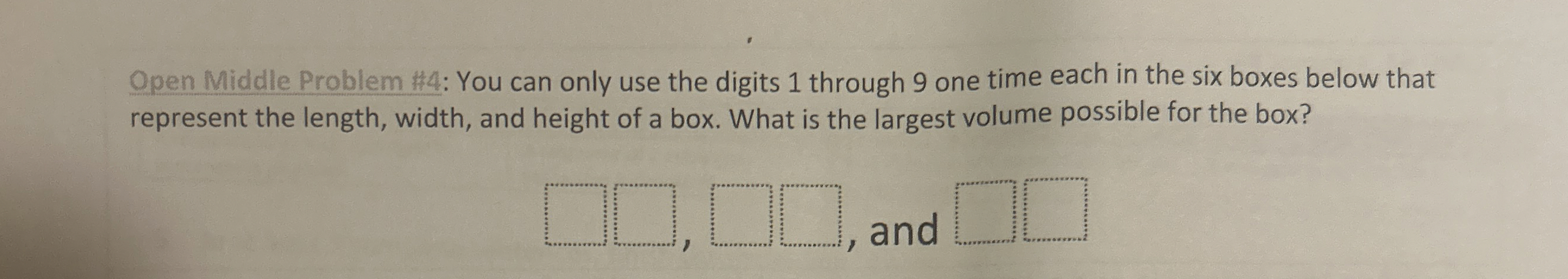 Solved Open Middle Problem #4: You can only use the digits 1 | Chegg.com
