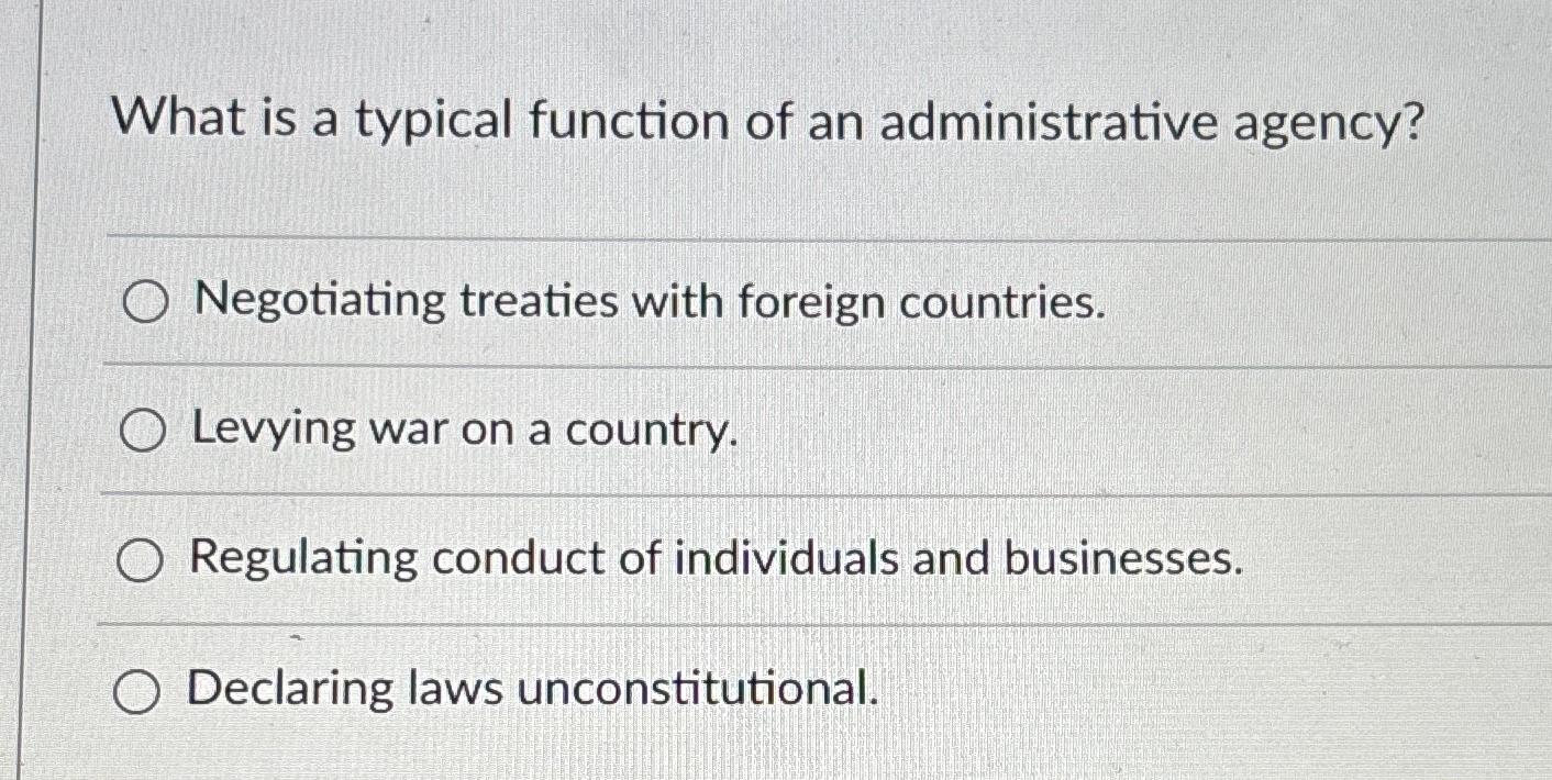Solved What is a typical function of an administrative | Chegg.com