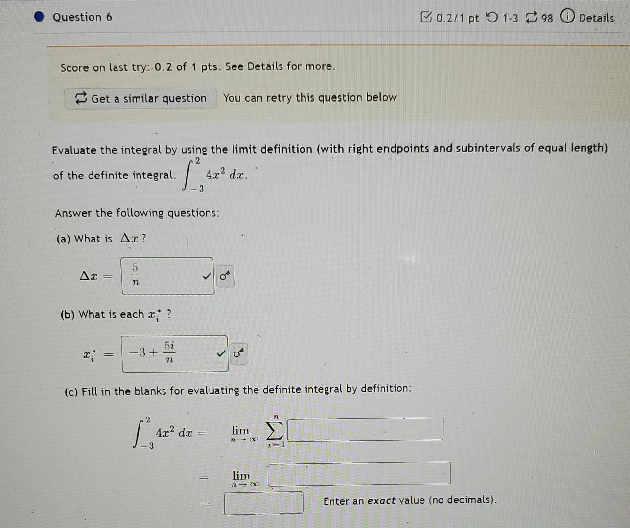Solved of the definite integral. ∫05(−5x3+5x+2)dx. Answer | Chegg.com
