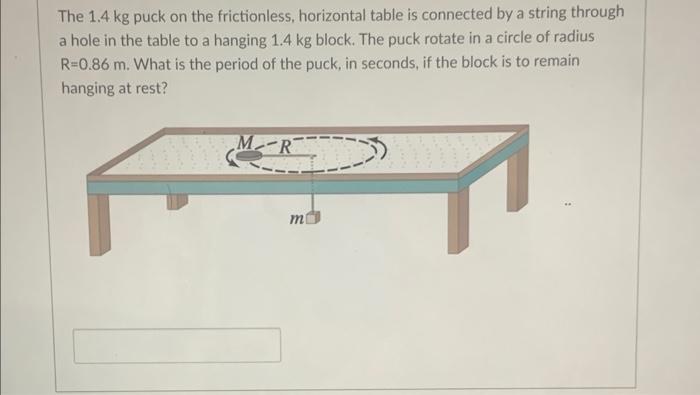 Solved The 1.4 kg puck on the frictionless, horizontal table | Chegg.com