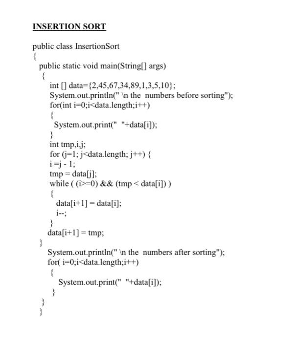BUBBLE SORT public class BubbleSort { public static | Chegg.com