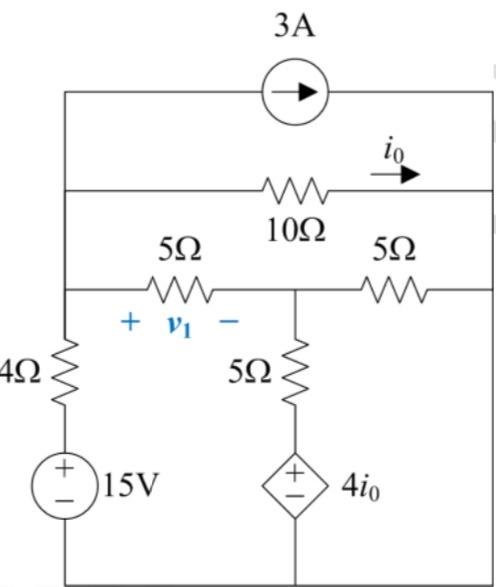 Solved Find v1 in the figure | Chegg.com Solved Find v1 in the figure | Chegg.com
