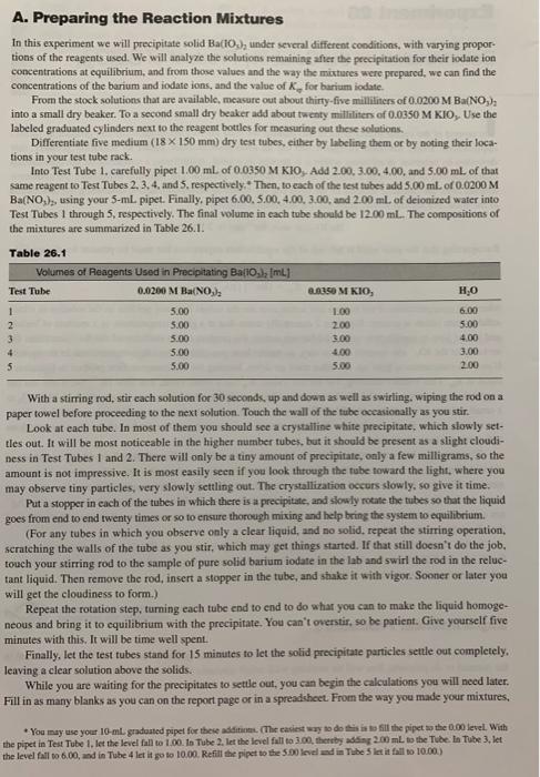 Solved Determination of the Solubility Product of Ba(IO3)2 | Chegg.com