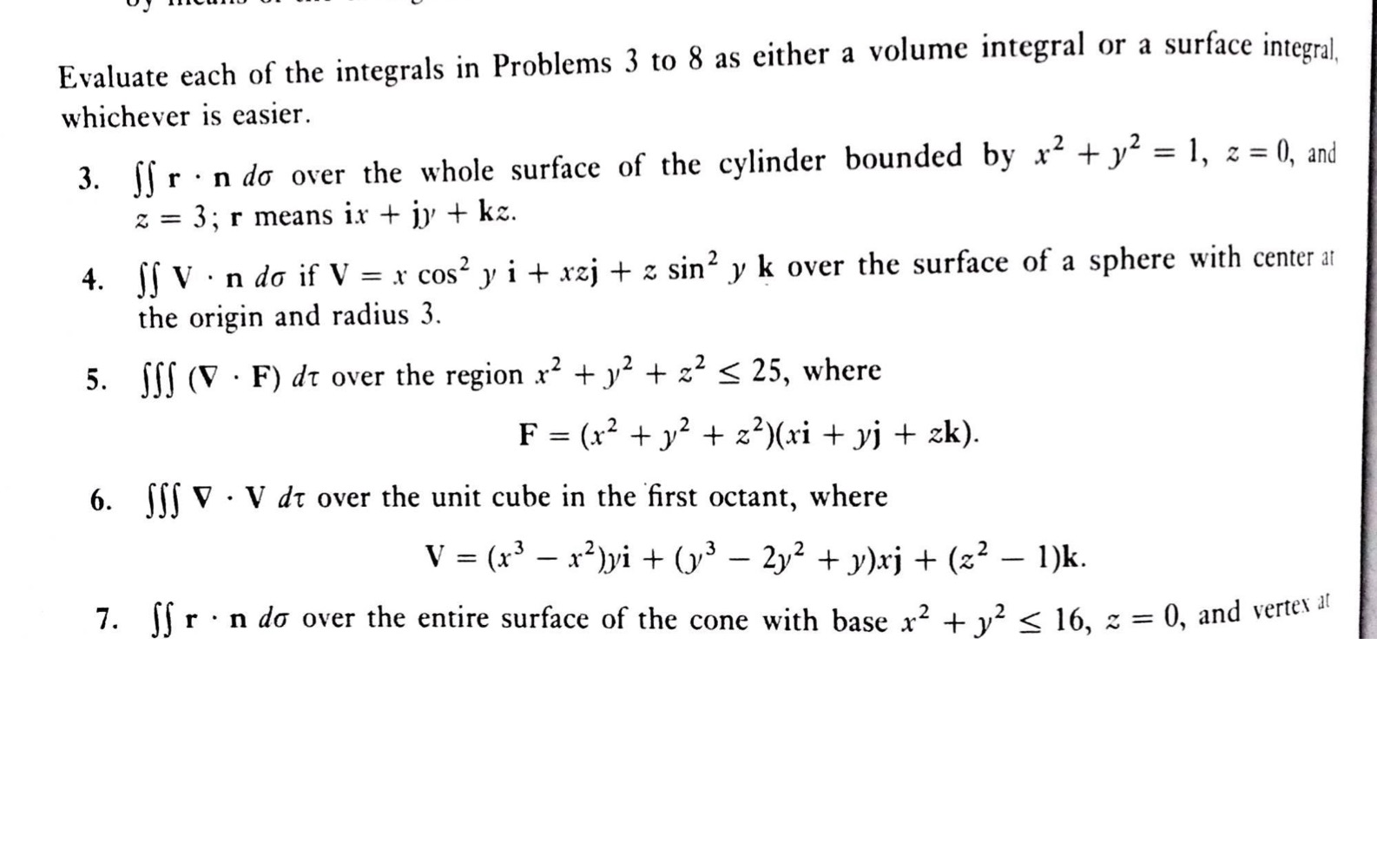 Solved Evaluate each of the integrals in Problems 3 ﻿to 8 | Chegg.com