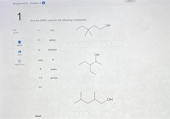 Solved Assignment 5 - Chapter 9 1 0.2 points eBook Print | Chegg.com