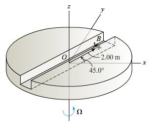 Solved A circular turntable rotates with a constant angular | Chegg.com