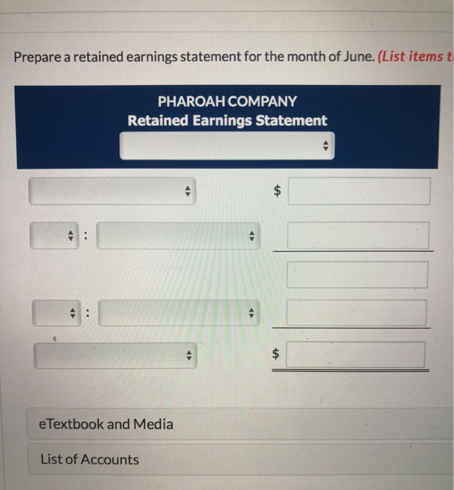 Solved Prepare a retained earnings statement for the month | Chegg.com