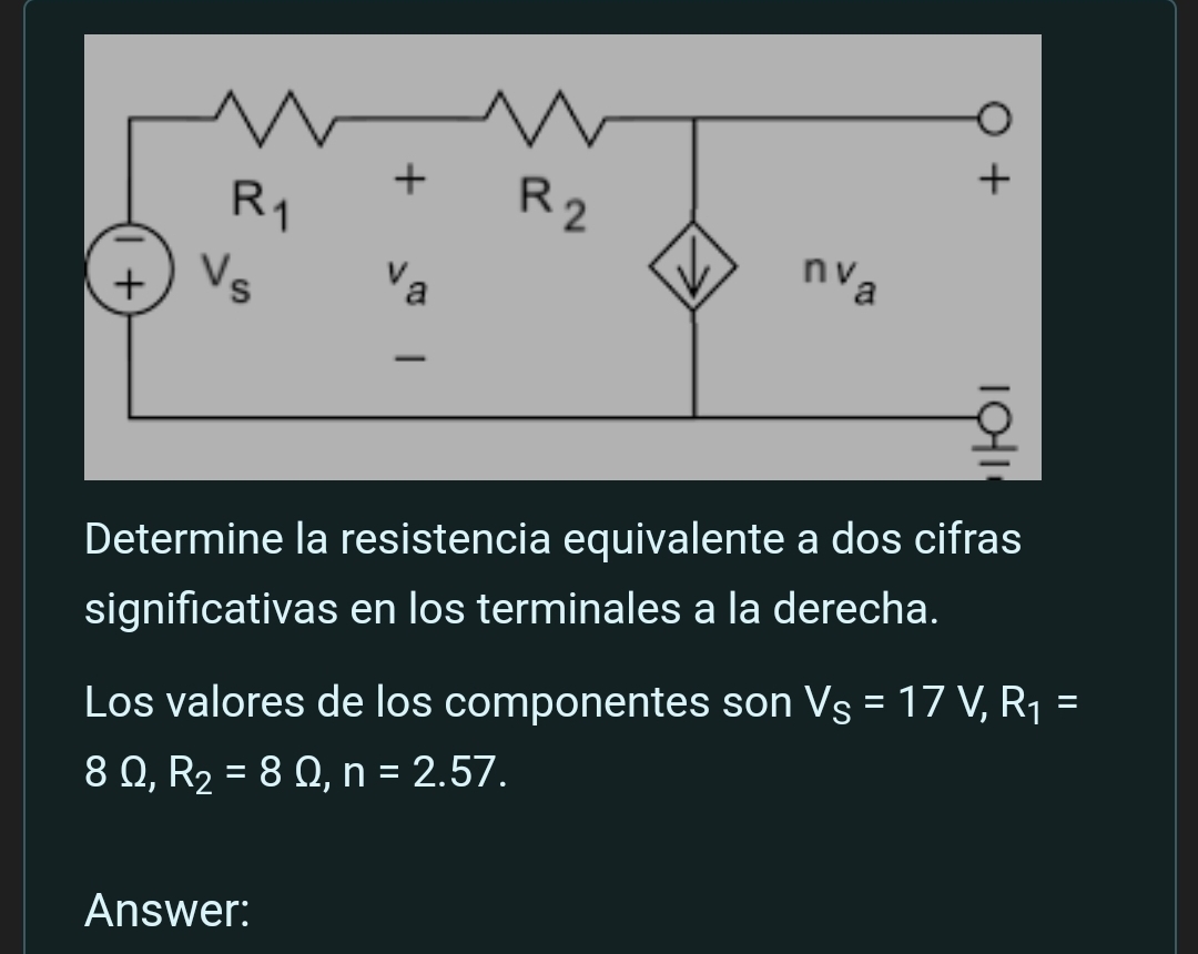 Solved Determine la resistencia equivalente a dos | Chegg.com