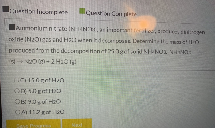 Solved Question Incomplete Question Complete Ammonium | Chegg.com