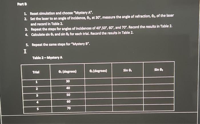 Solved Part A: 1. Leave the default for entry material at | Chegg.com