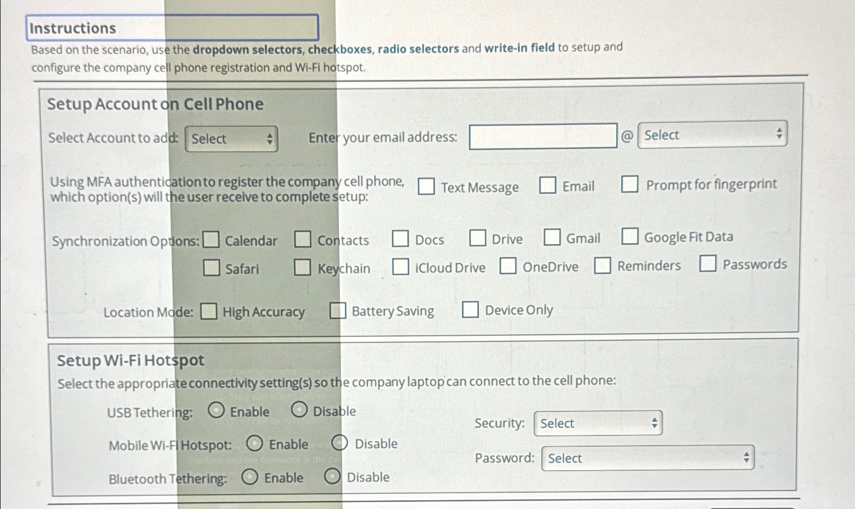Solved InstructionsBased on the scenario, use the dropdown | Chegg.com Solved InstructionsBased on the scenario, use the dropdown | Chegg.com