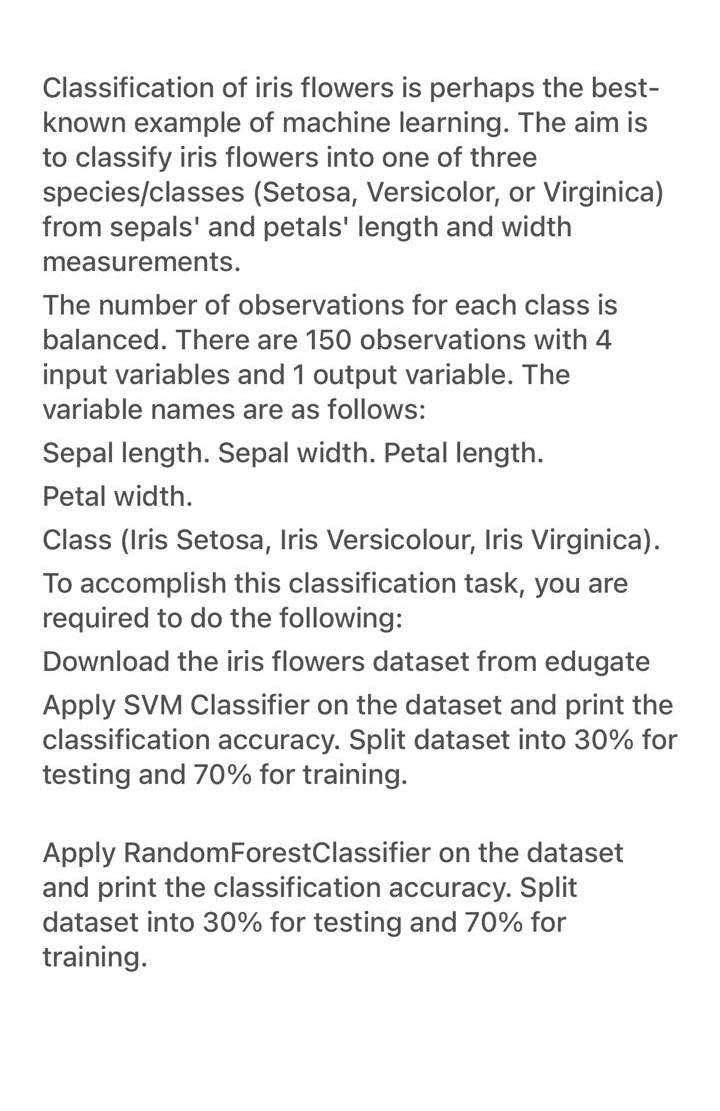 Solved Classification of iris flowers is perhaps the best- | Chegg.com