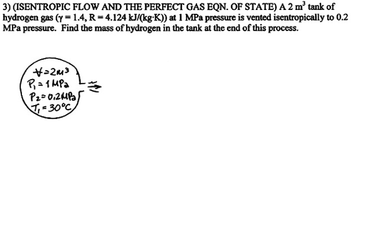 Solved (ISENTROPIC FLOW AND THE PERFECT GAS EQN. OF STATE) A | Chegg.com