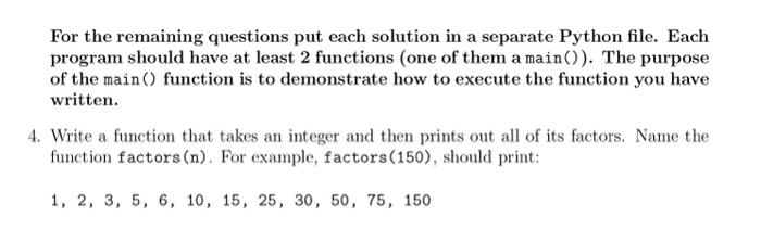 For the remaining questions put each solution in a | Chegg.com