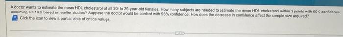 Solved Cick the ioon to view a partial table of critical | Chegg.com