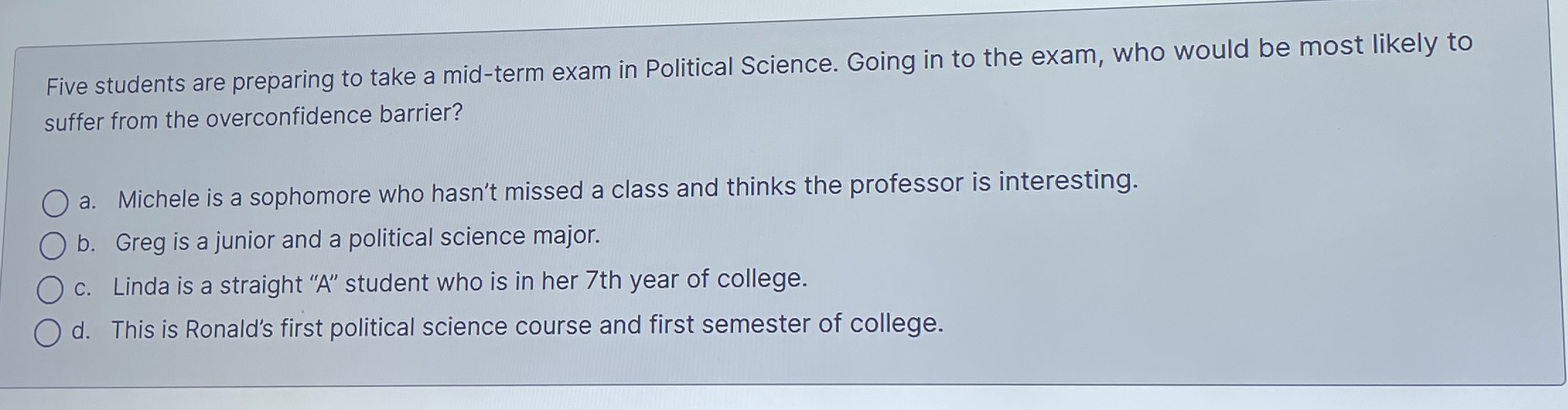 Solved Five students are preparing to take a mid-term exam | Chegg.com