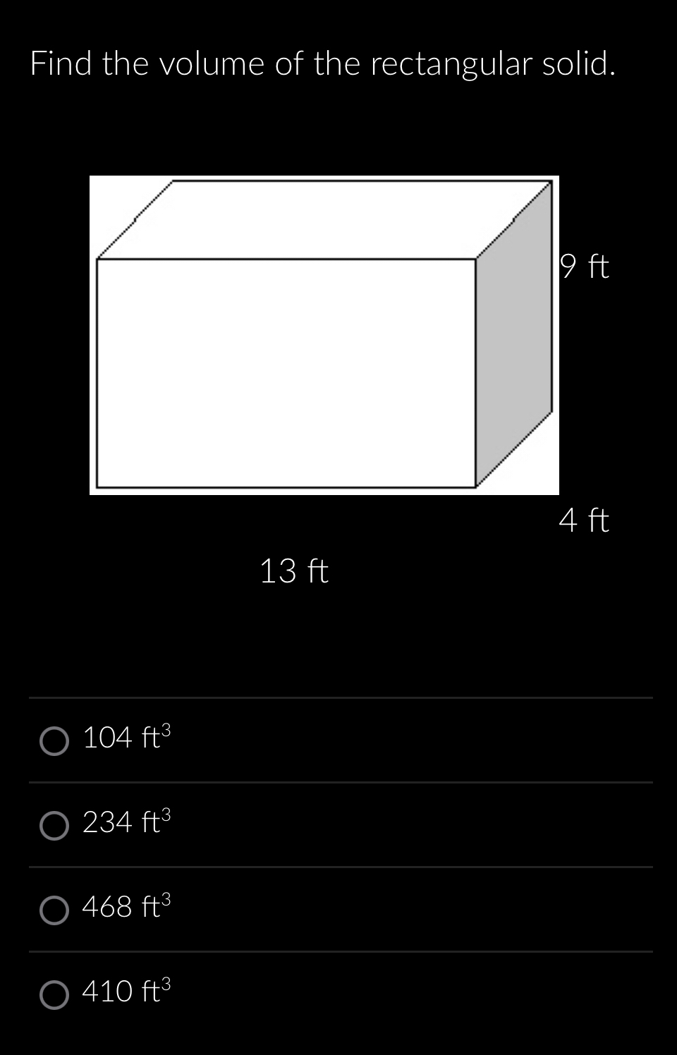 Solved Find the volume of the rectangular | Chegg.com