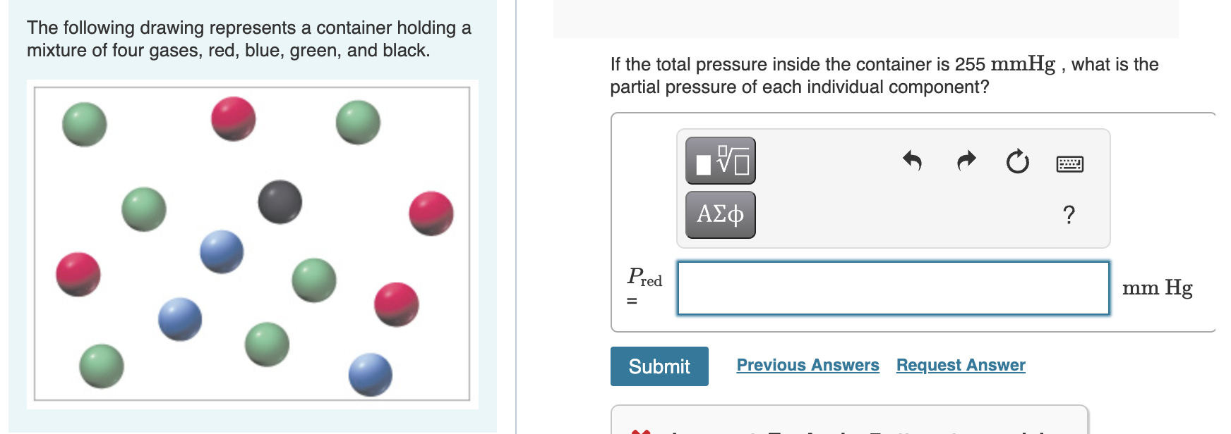 Solved The following drawing represents a container holding | Chegg.com