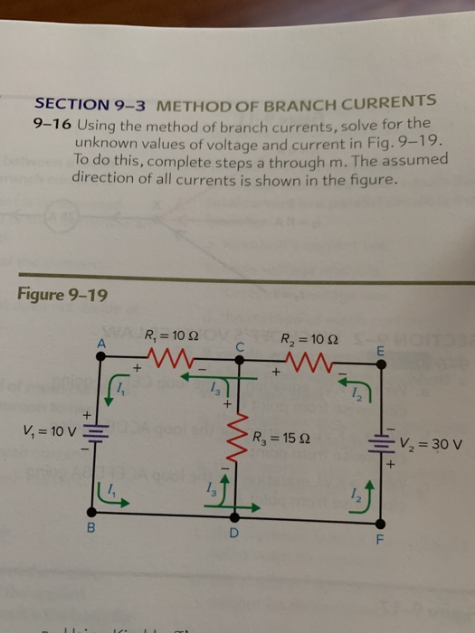 Solved SECTION 9-3 METHOD OF BRANCH CURRENTS 9-16 Using the | Chegg.com