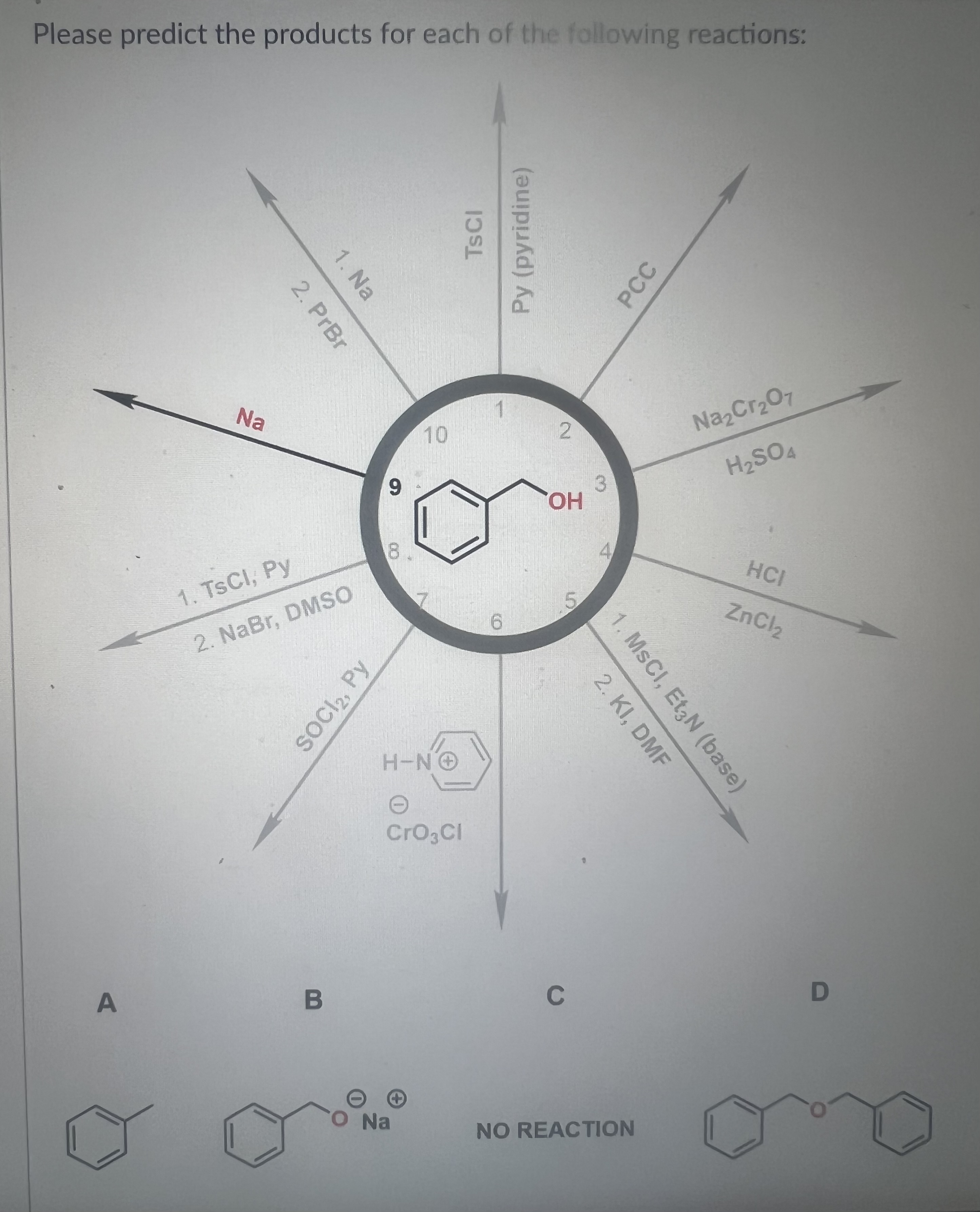 Solved Please predict the products for each of the following | Chegg.com