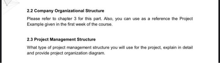 Solved 2.2 Company Organizational Structure Please refer to | Chegg.com