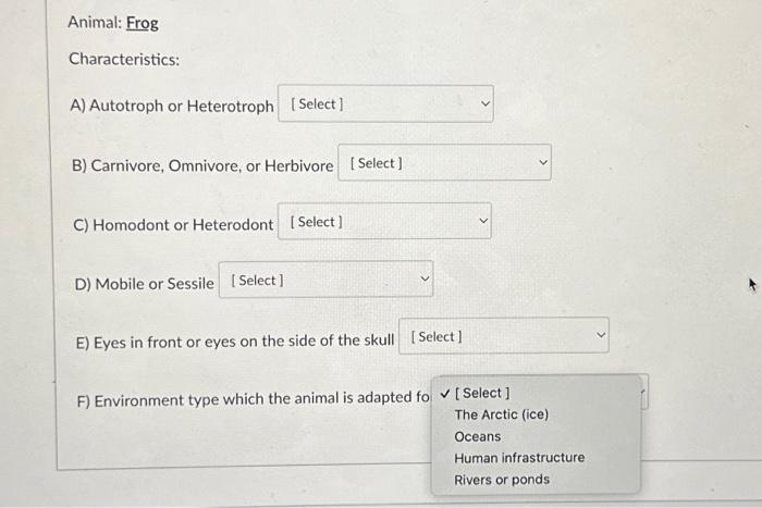 Solved Characteristics: A) Autotroph or Heterotroph B) | Chegg.com