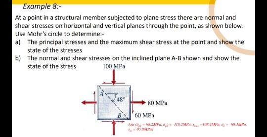 Solved Example 8:- At a point in a structural member | Chegg.com