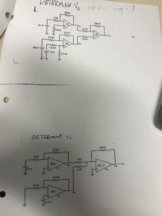 Solved determine Vout for the following circuits | Chegg.com