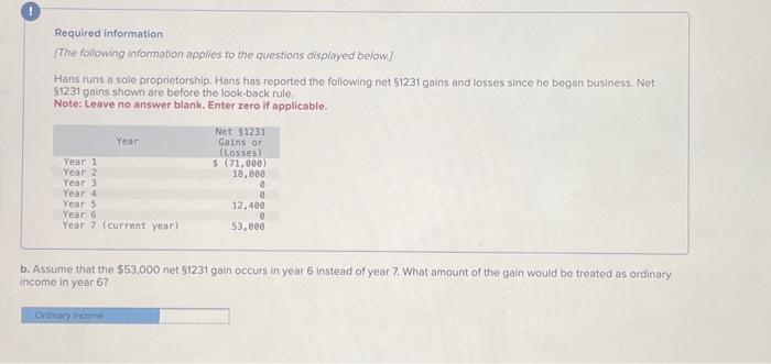 Solved Required information The following information | Chegg.com