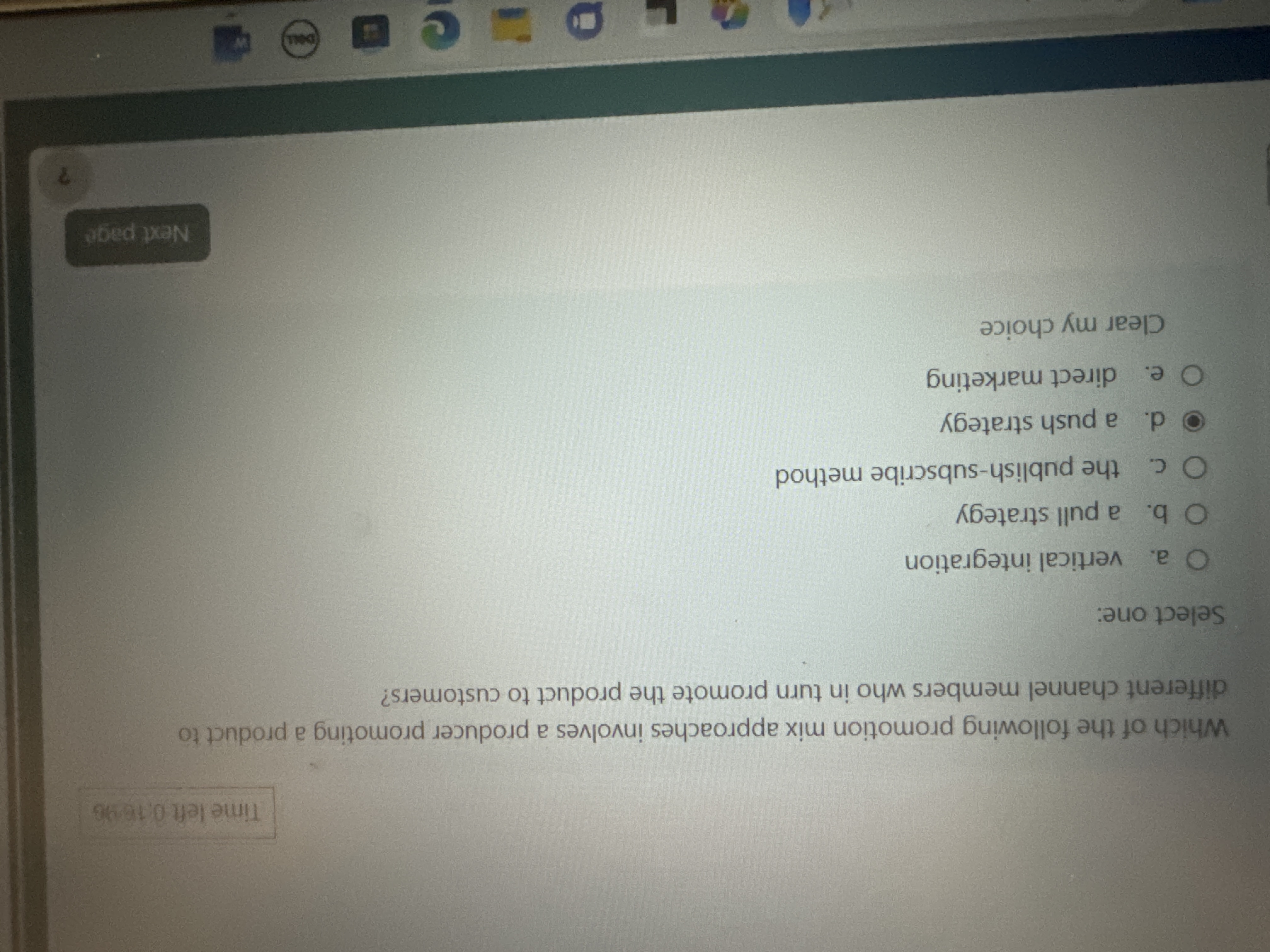 Solved Which of the following promotion mix approaches | Chegg.com
