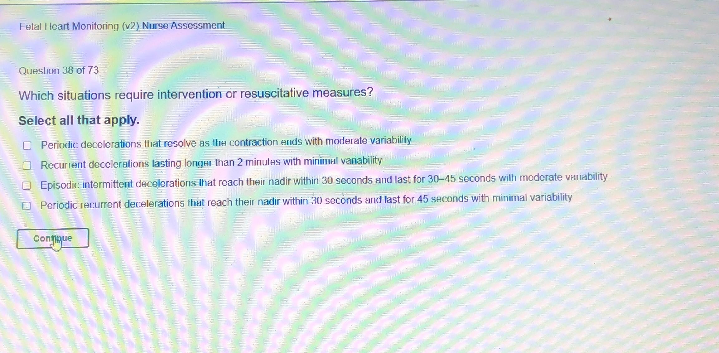 Solved Fetal Heart Monitoring (v2) ﻿Nurse AssessmentQuestion | Chegg.com