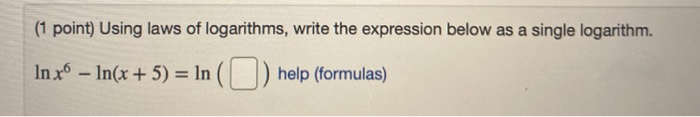 Solved (1 point) Rewrite the expression below as a single | Chegg.com
