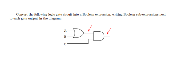 Convert the following logic gate circuit into a | Chegg.com