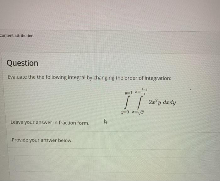 Solved Content attribution Question Evaluate the the | Chegg.com