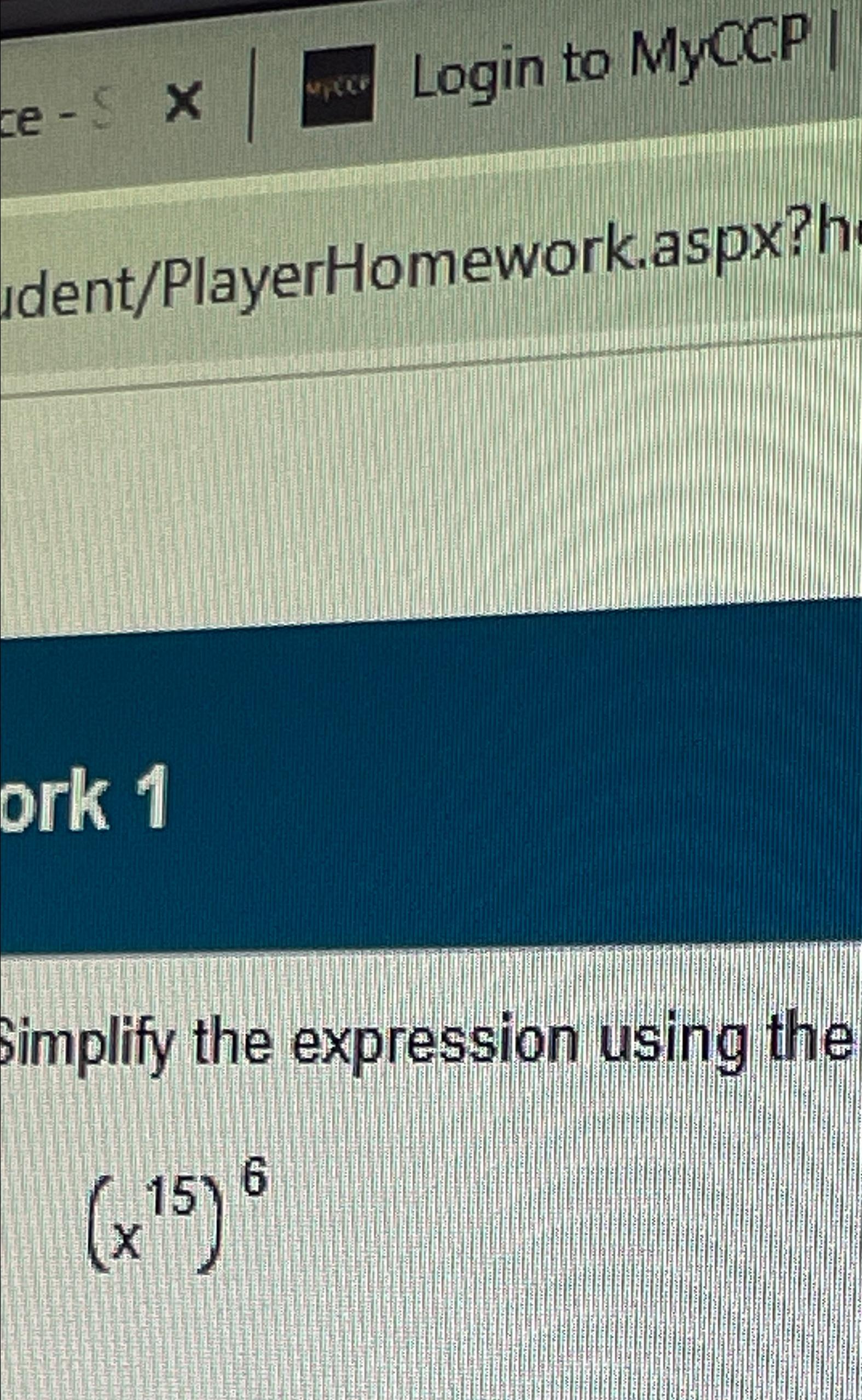 Solved ident/PlayerHomework.aspx?hork 1Simplify the | Chegg.com