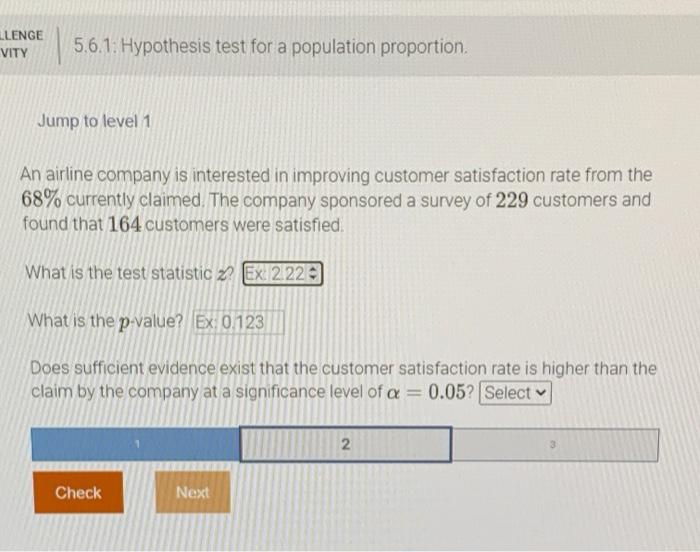 Solved LLENGE VITY 5.6.1: Hypothesis test for a population | Chegg.com Solved LLENGE VITY 5.6.1: Hypothesis test for a population | Chegg.com