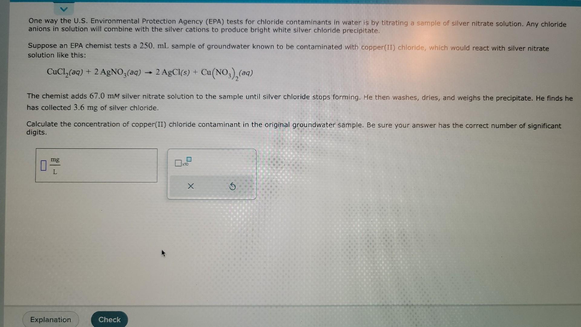 Solved One way the U.S. Environmental Protection Agency | Chegg.com