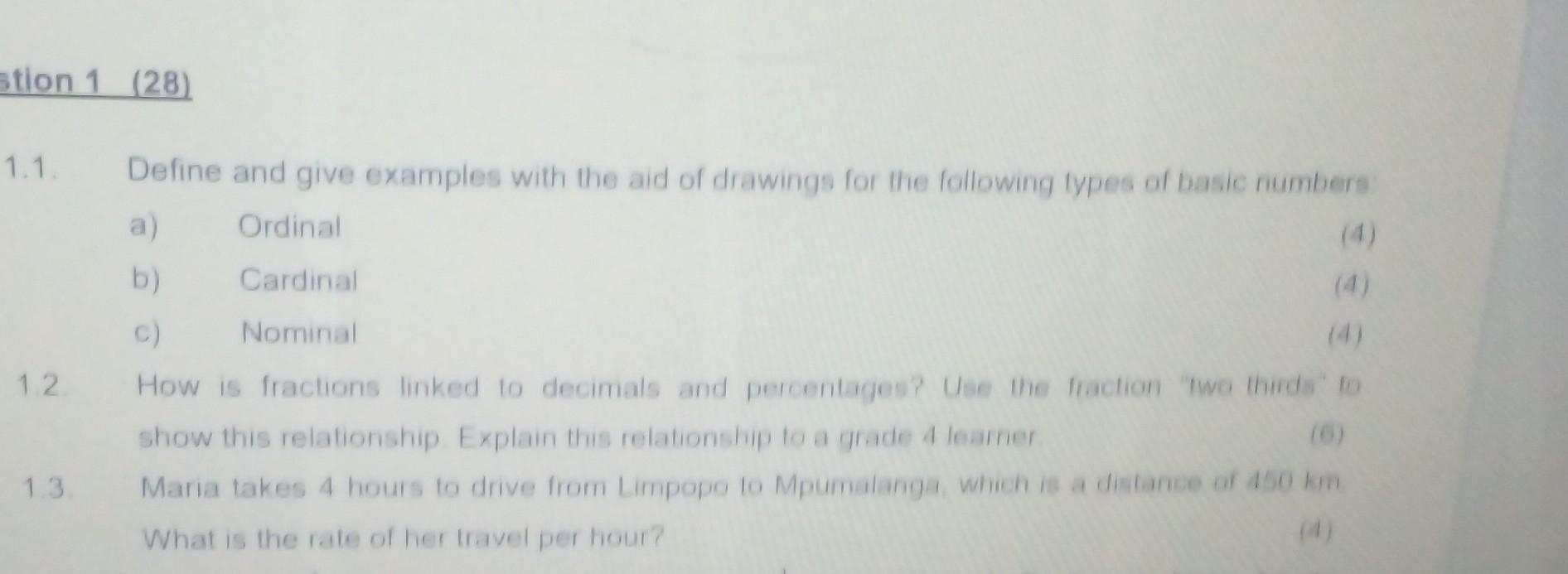 Solved 1 (28) Define and give examples with the aid of | Chegg.com
